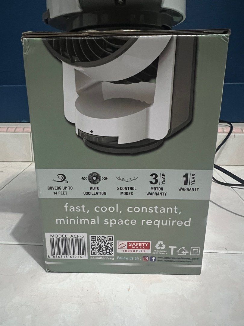 Soundtech Air Circulator Fan ACF-5, Furniture & Home Living, Lighting ...