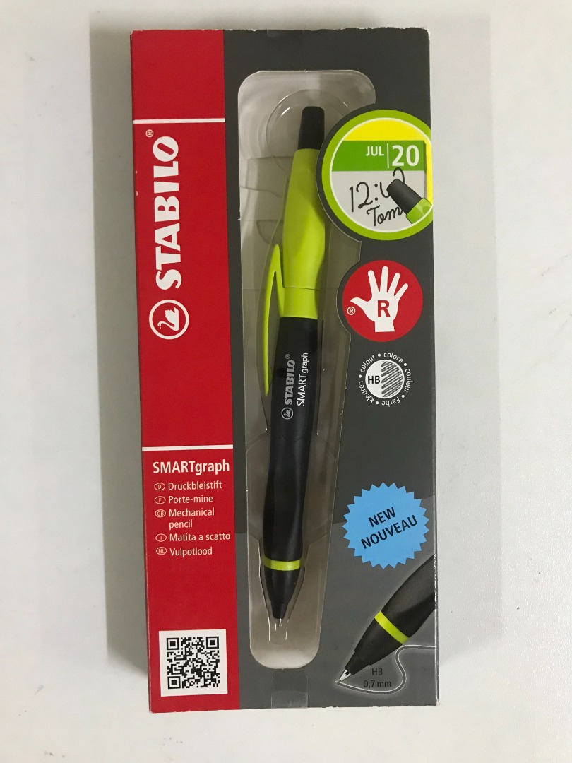 STABILO SMARTgraph 人體工學右手0.7mm 鉛筆 (螢光黃色), 興趣及遊戲, 手作＆自家設計, 文具 - Carousell