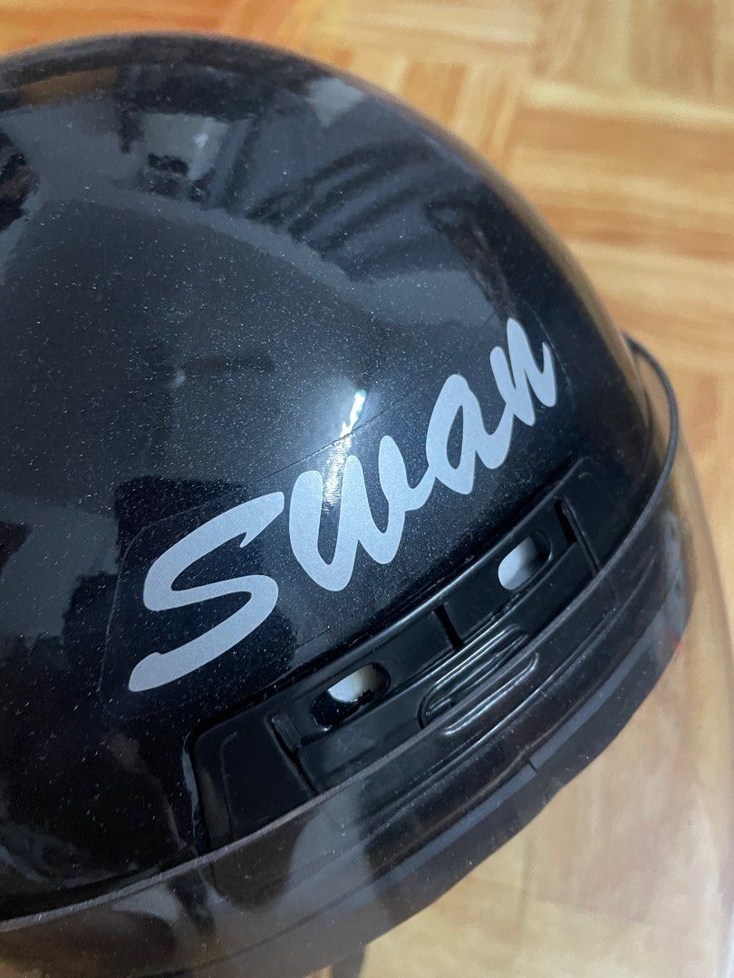 Swan Helmet Black (Original), Men's Fashion, Watches & Accessories, Cap ...