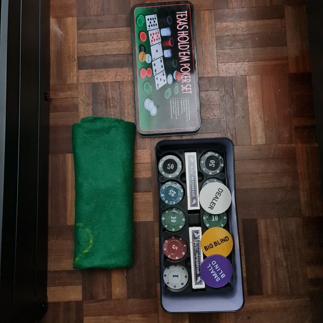 Texas Hold'Em Poker Set, Hobbies & Toys, Toys & Games on Carousell