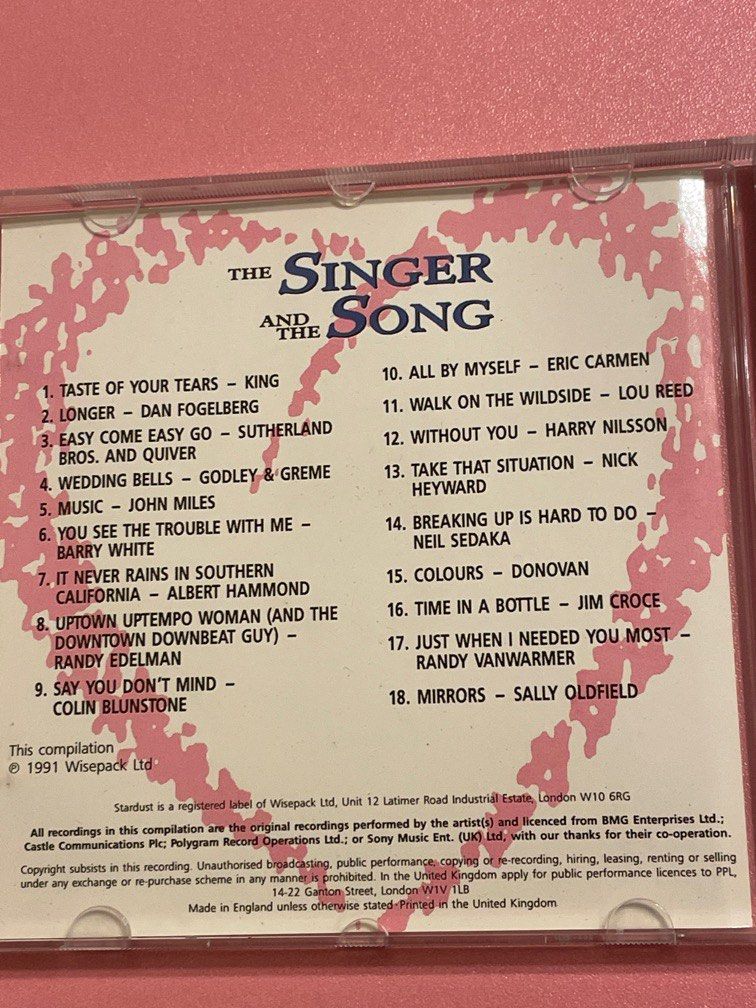 The singer & the song, Hobbies & Toys, Music & Media, CDs & DVDs on ...