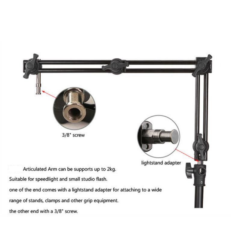 Three Section Adjustable Holder Articulated Arm sliding Extension ...