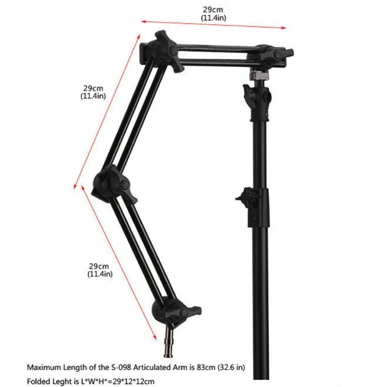 Three Section Adjustable Holder Articulated Arm sliding Extension ...