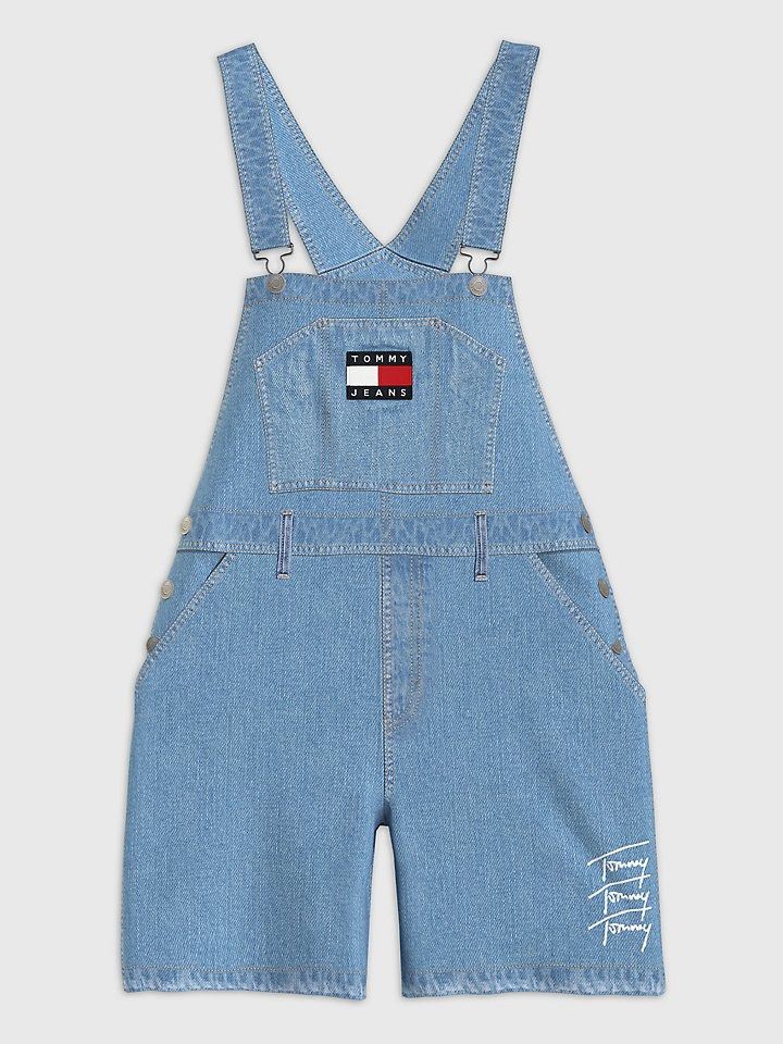 Tommy Hilfiger Signature Overall Shorts, Women's Fashion, Dresses ...