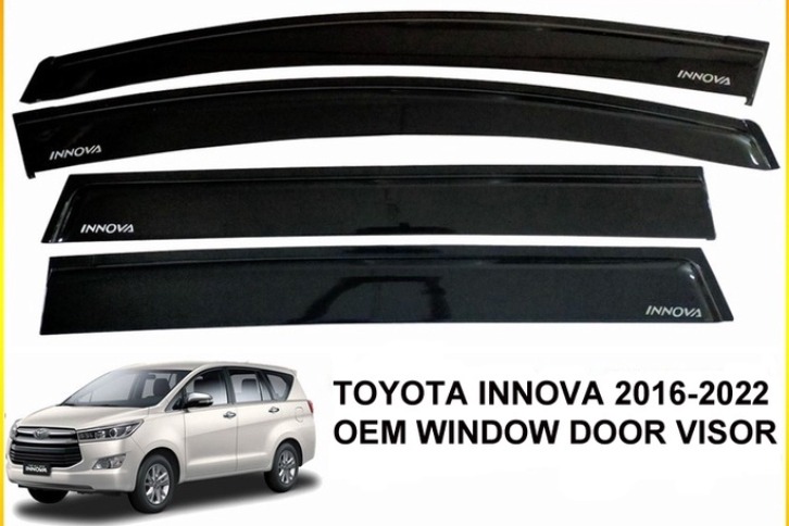 Toyota Innova 2016 to 2023 Window door visor black INJECTION TYPE / OEM ...