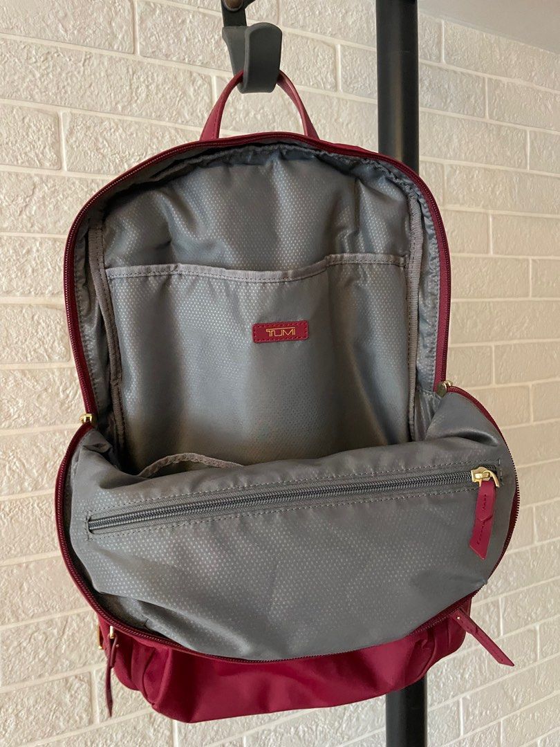 TUMI red Backpack, Women's Fashion, Bags & Wallets, Backpacks on Carousell