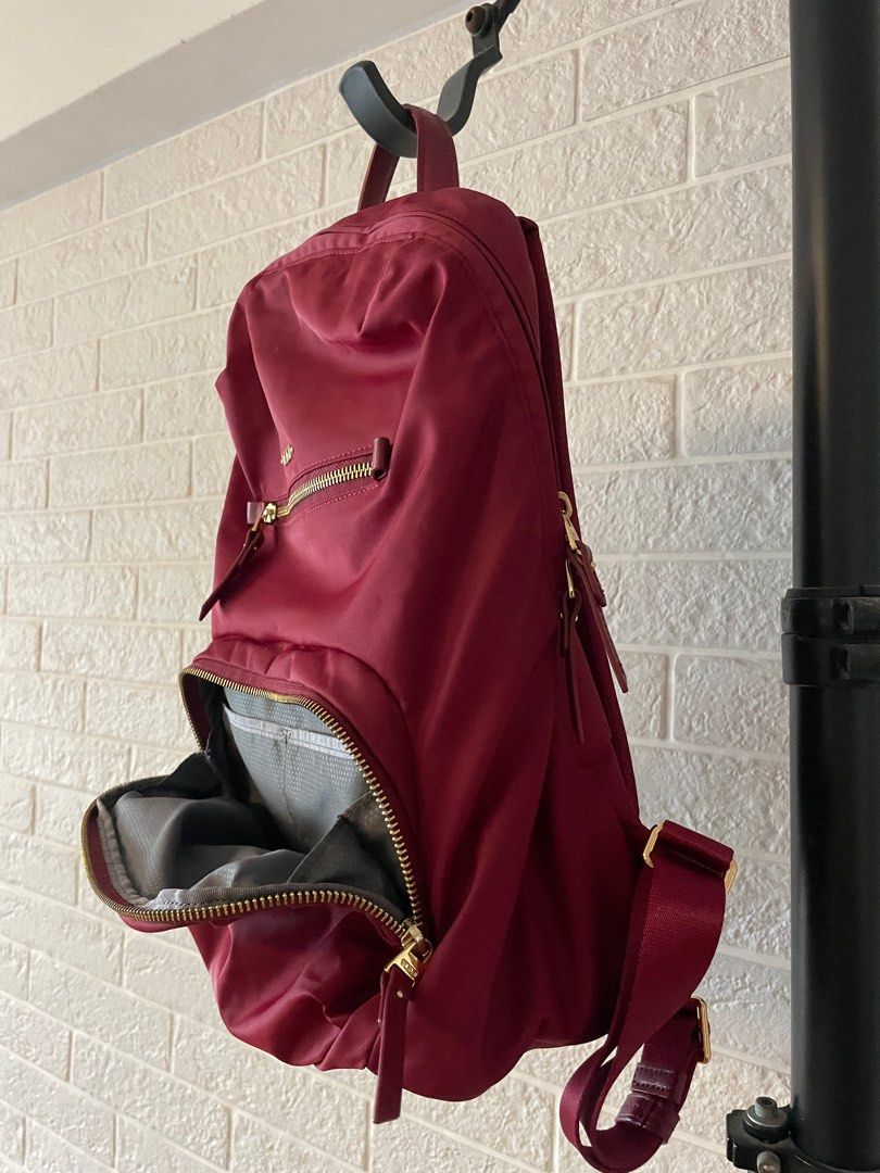 TUMI red Backpack, Women's Fashion, Bags & Wallets, Backpacks on Carousell