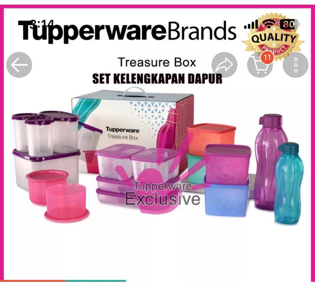 Tupperware Treasure Box, Furniture & Home Living, Kitchenware ...