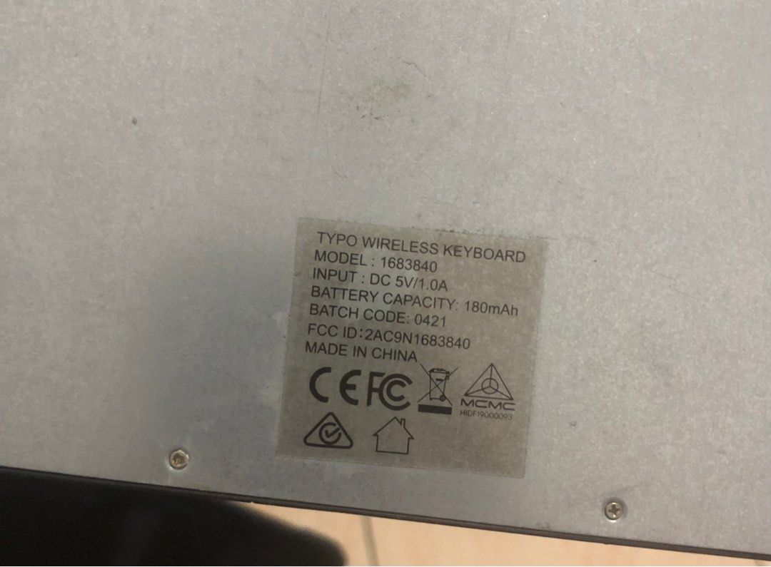 Typo wireless keyboard, Computers & Tech, Parts & Accessories, Computer ...