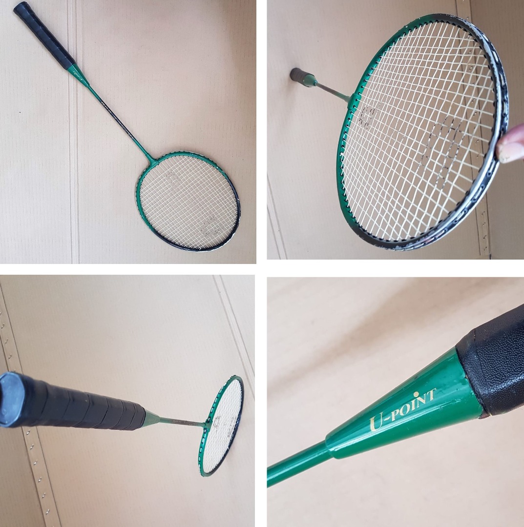 U-POINT Badminton Racket, Model Ultra D200 in Green and Black, Sports ...