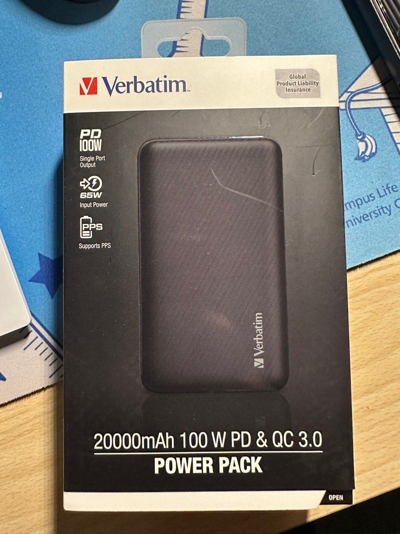 Verbatim Power Bank (100W 20000mah PD & Quick Charge), Mobile Phones ...