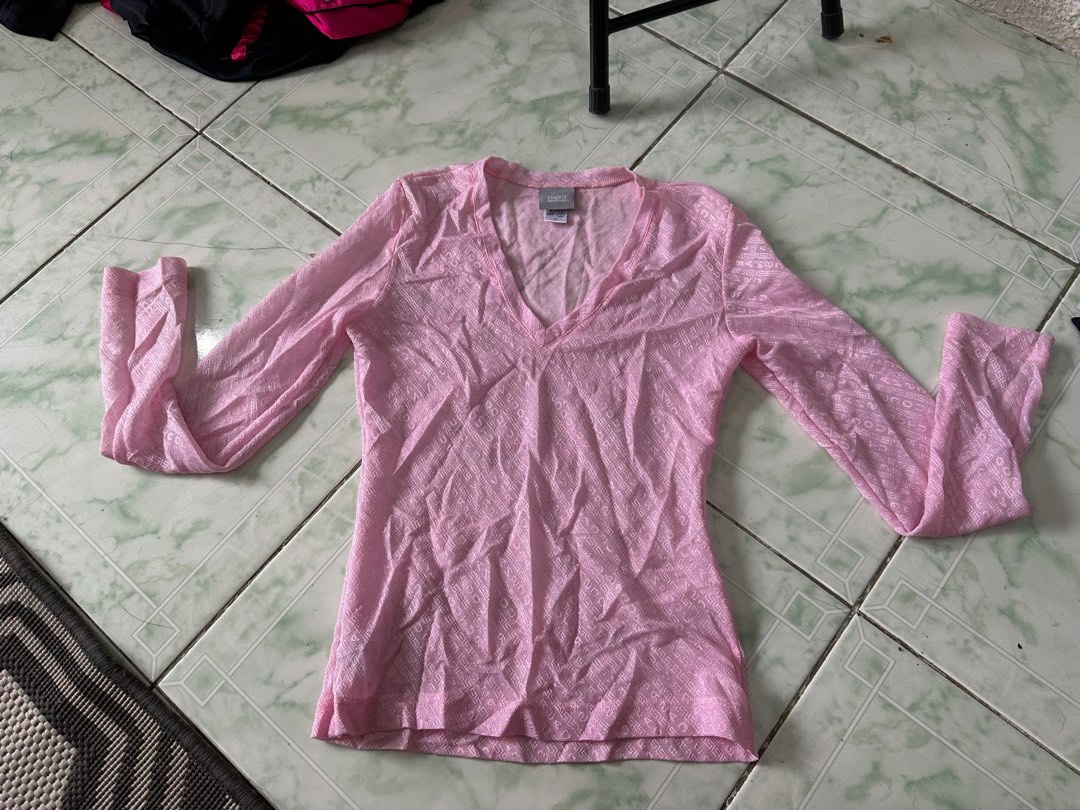 Versace see through letter print top on Carousell