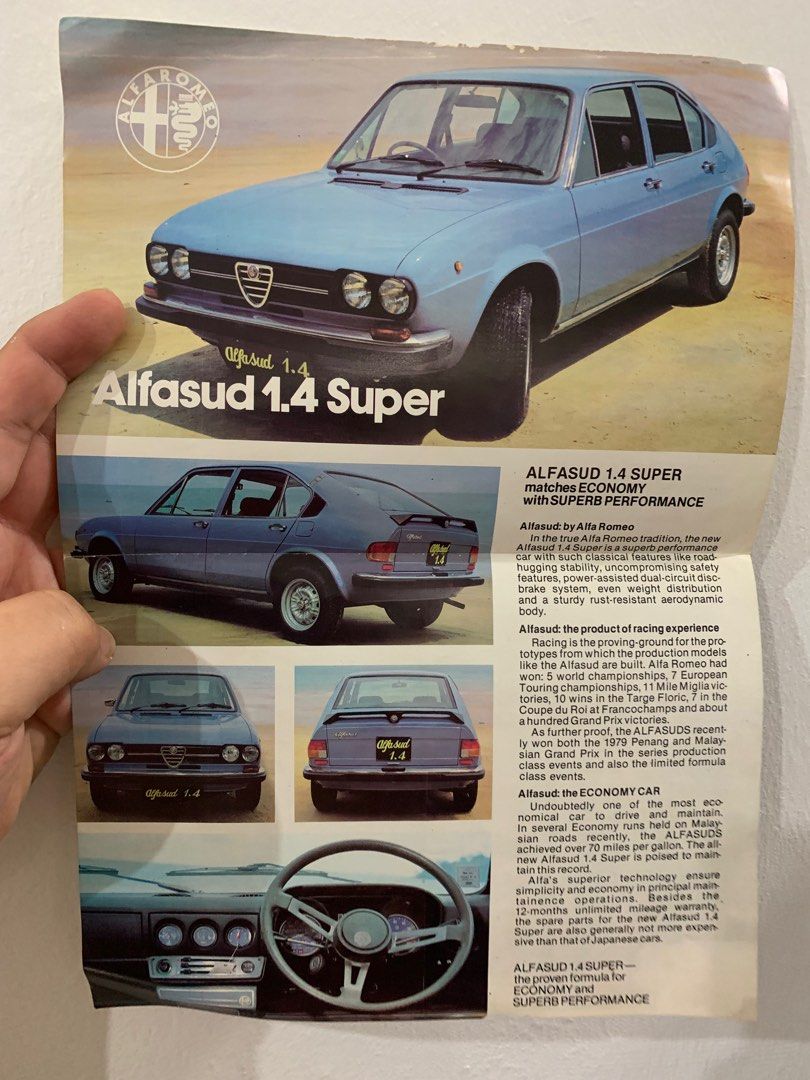 Vintage Alfasud Brochure RM40, post add RM10, Hobbies & Toys ...