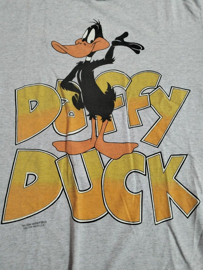 Vintage Duffy Duck 90s Tshirt Looney Tunes Cartoon Movie Mickey Mouse ...