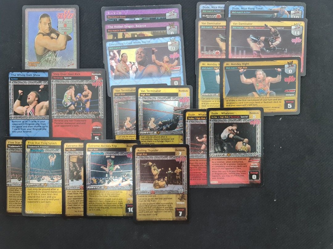 WWE WWF Raw Deal Cards - RVD, Hobbies & Toys, Toys & Games on Carousell