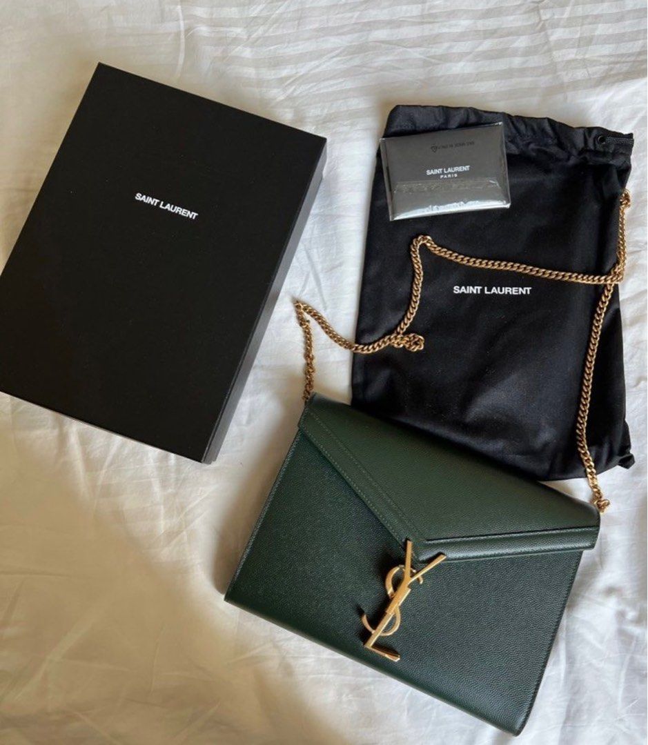 YSL Green Cassandre Wallet on Chain Bag, Luxury, Bags & Wallets on ...
