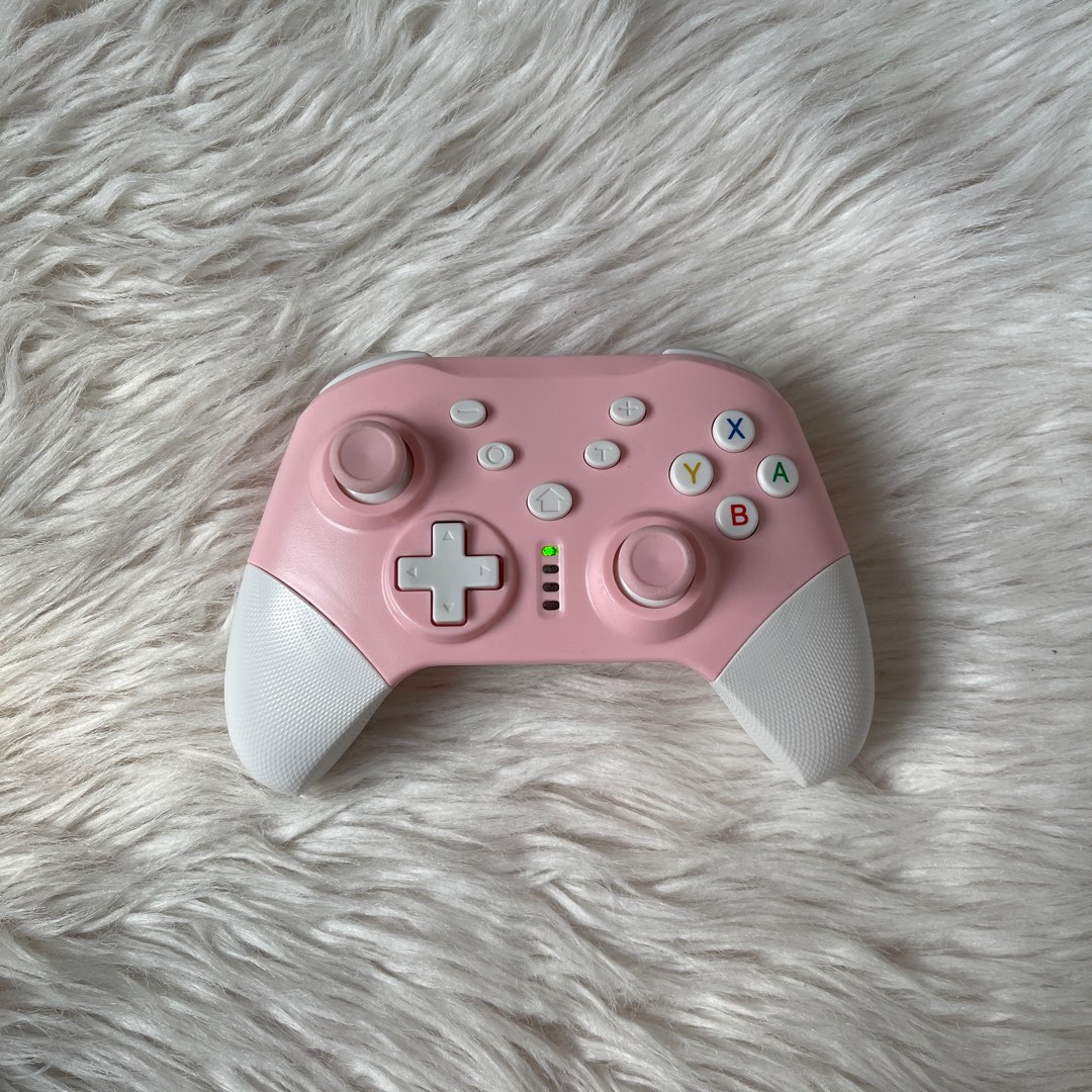 20-NS Wireless Controller (Wireless) Pink and white, Video Gaming ...