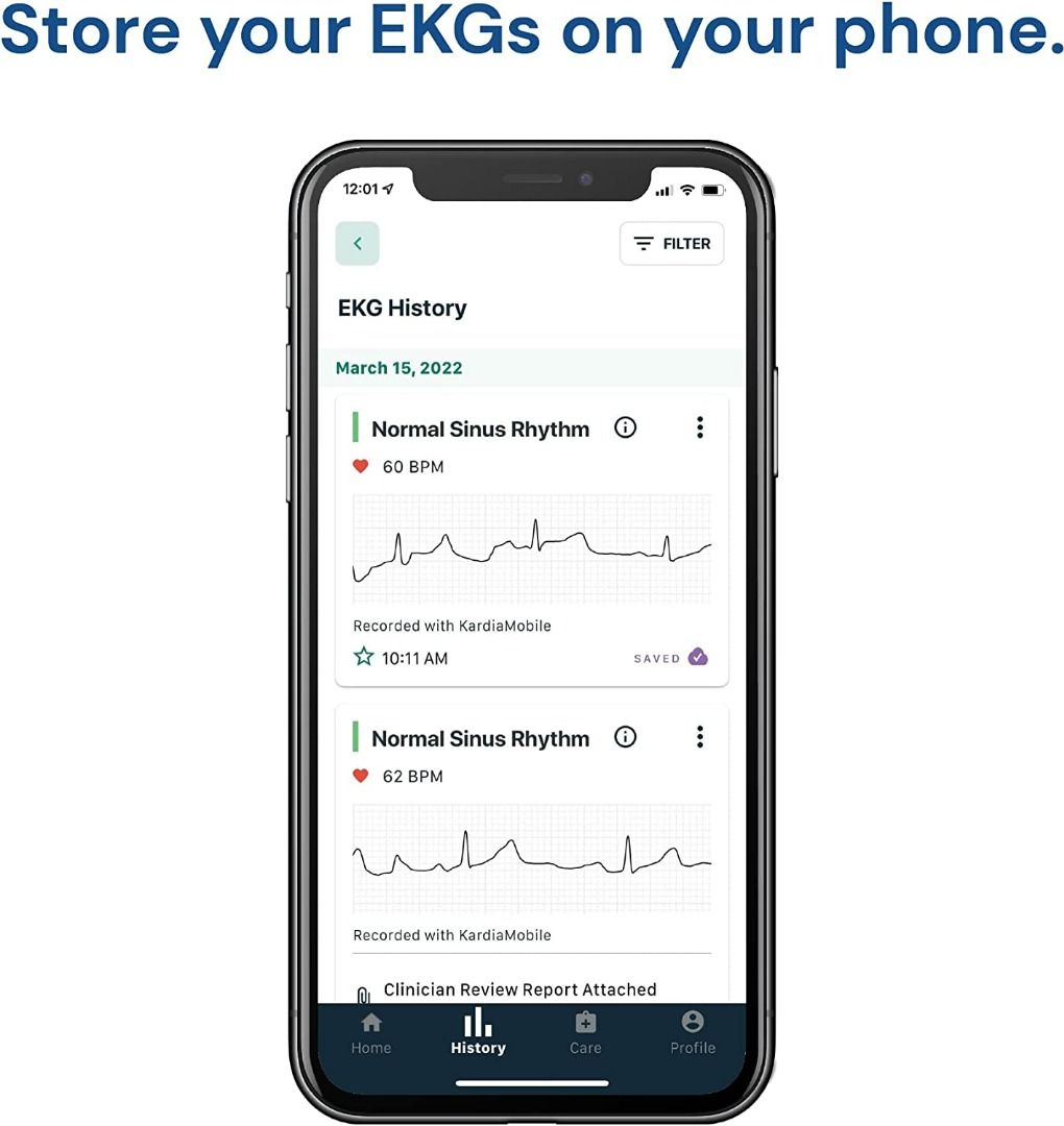 [2803A] KardiaMobile 1-Lead Personal EKG Monitor – Record EKGs at Home ...