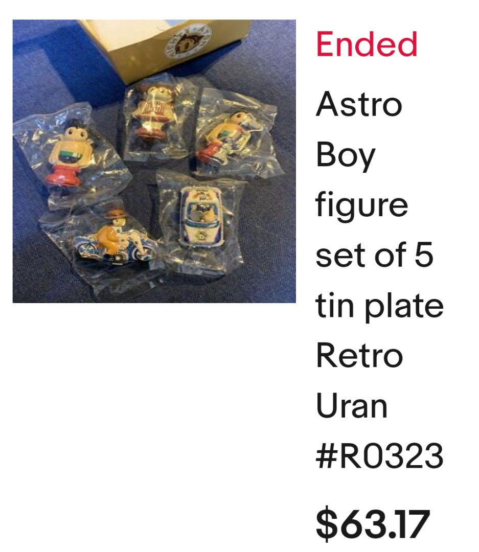 4pcs Astro Boy figures, Hobbies & Toys, Toys & Games on Carousell