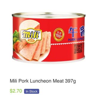 Ma Ling Pork Luncheon Meat, Food & Drinks, Packaged & Instant Food on ...