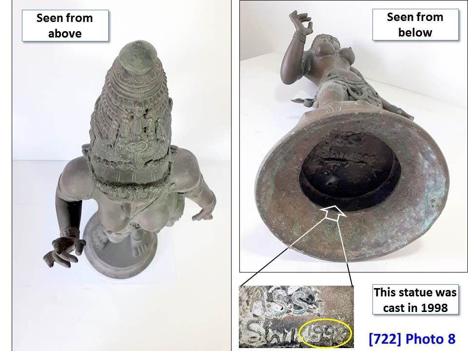 [722] Standing Devi Parvathi Bronze Statue, Hobbies & Toys, Memorabilia ...