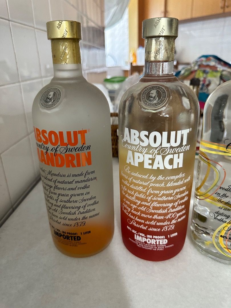Absolut Vodka - 8 bottles , Food & Drinks, Alcoholic Beverages on Carousell