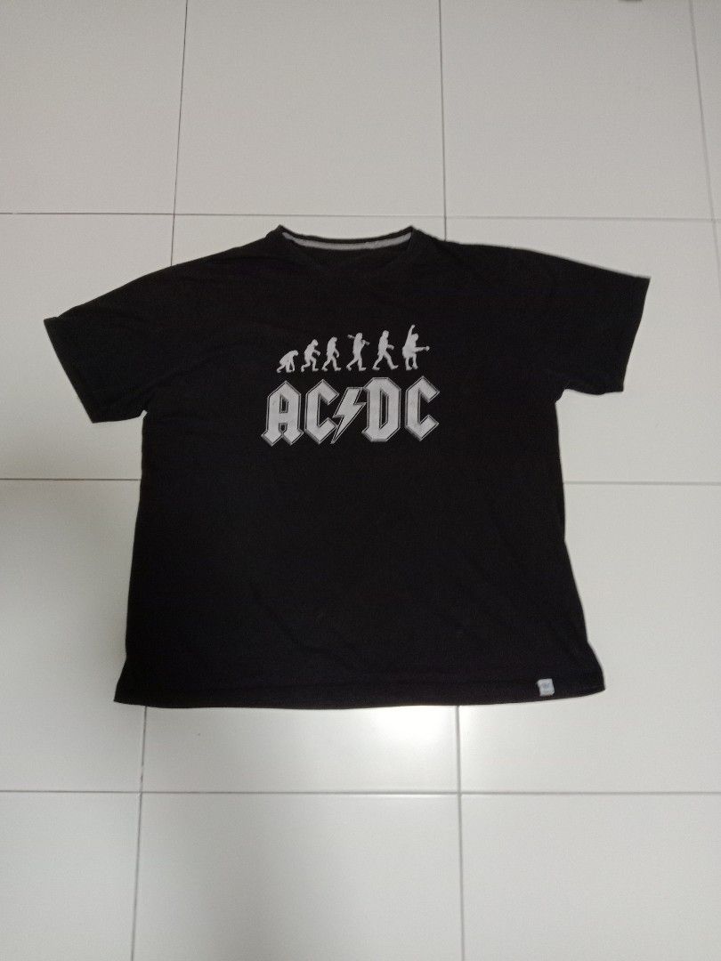 AC/DC Evolution of Rock t-shirt, black, oversized, Men's Fashion, Tops ...