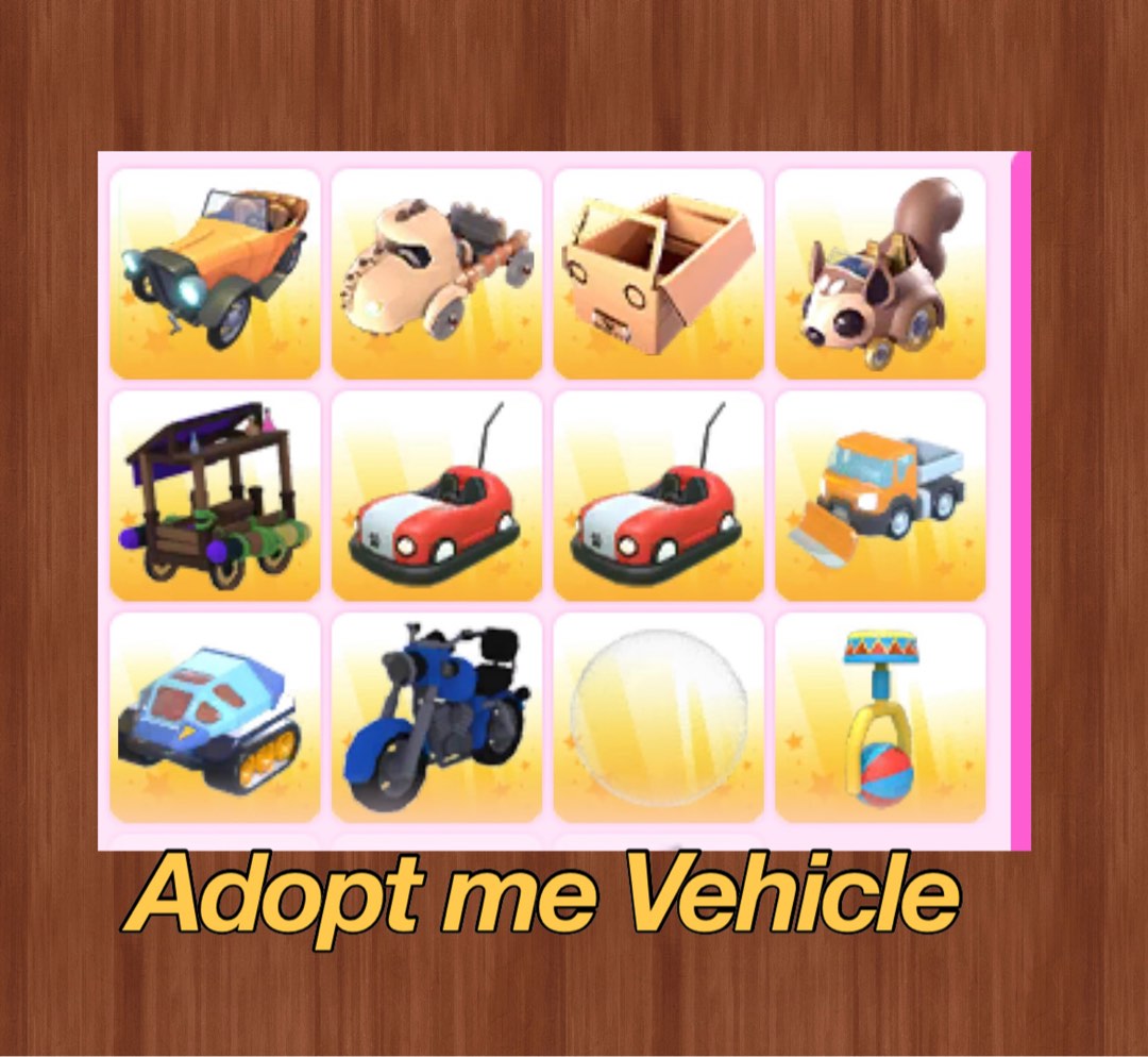 Adopt Me vehicle |Roblox, Video Gaming, Video Games, Others on Carousell