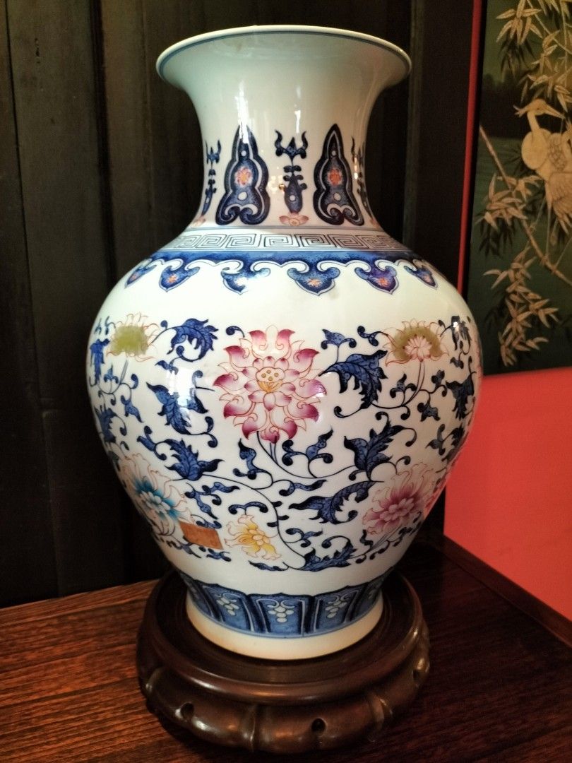 Antique China Yuan dynasty Blue and white Underglaze Porcelains Vase-FVun1000d523, Hobbies ...