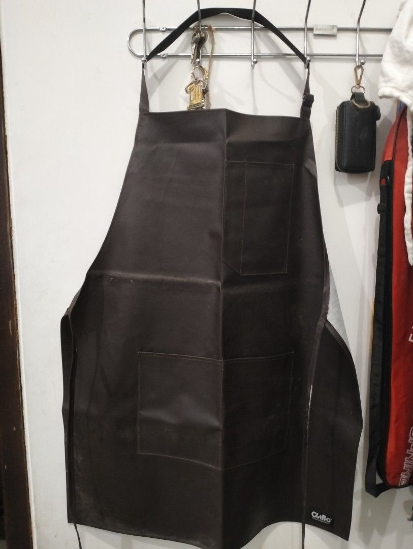 apron celemek masak pvc waterproof coklat tua, Kitchen & Appliances di ...