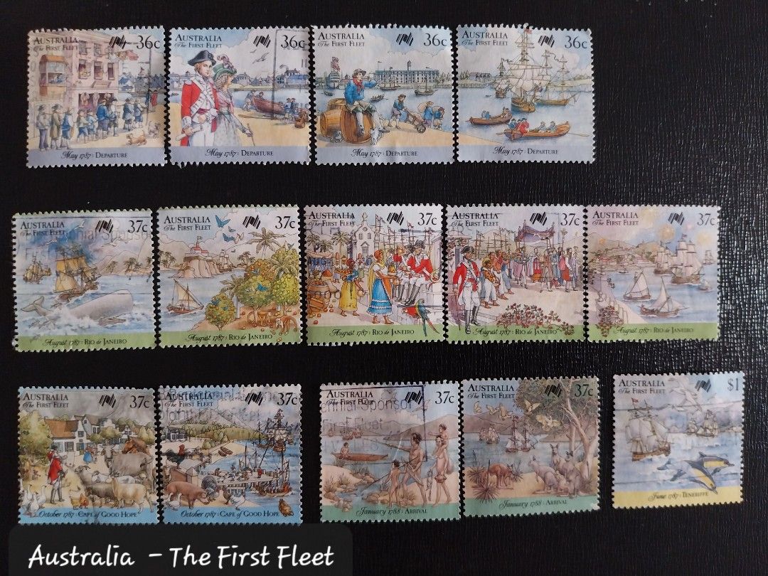 Australia The First Fleet Part Set of 14 Used Stamps, Hobbies & Toys ...