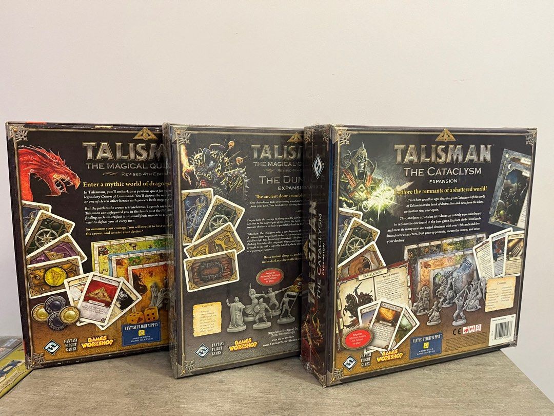 (authentic) Talisman + Dungeon + Cataclysm expansion board games ...