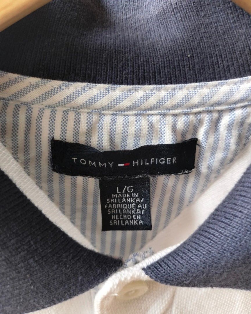 Baju Kerah Tommy Hilfiger Big Logo, Fesyen Pria, Pakaian , Atasan di Carousell