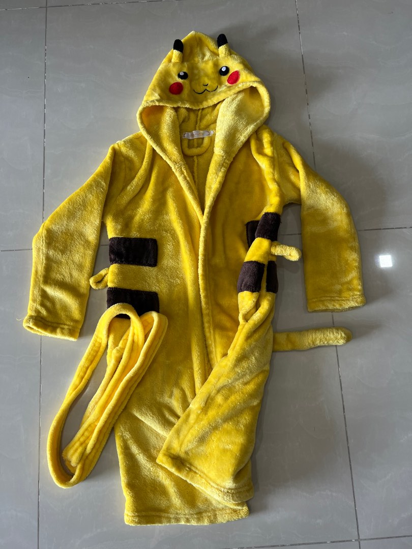 Bath robe Pikachu, Babies & Kids, Babies & Kids Fashion on Carousell