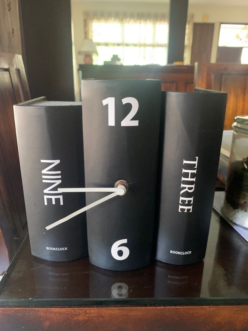 Book clock- read the description pls, Furniture & Home Living, Home ...