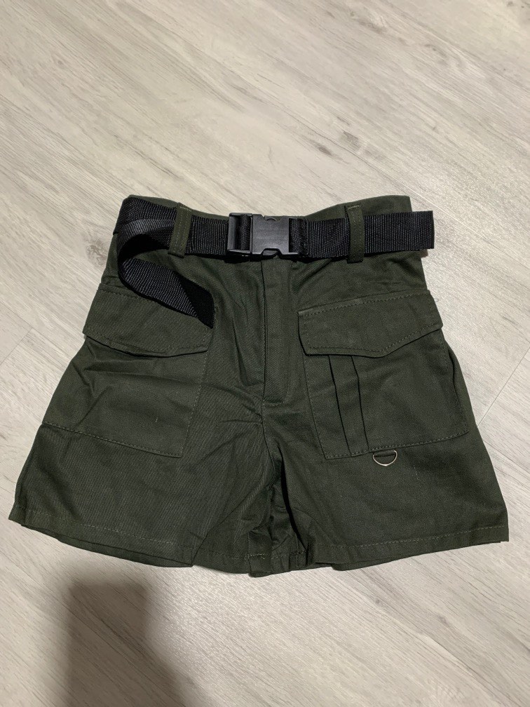 Brand New High Rise Army Green Cargo Short, Women's Fashion, Bottoms ...