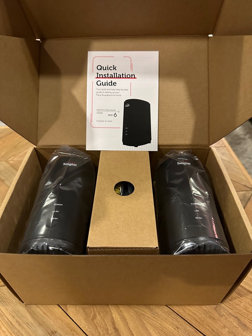 (Immediate) New Singtel WiFi 6 Mesh Extender Dual-Pack, Computers ...