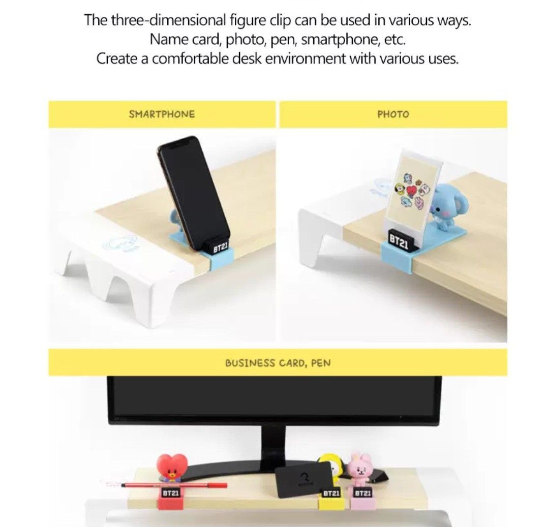 BT21 TATA Monitor Stand with Figure Clip, Computers & Tech, Parts & Accessories, Other ...