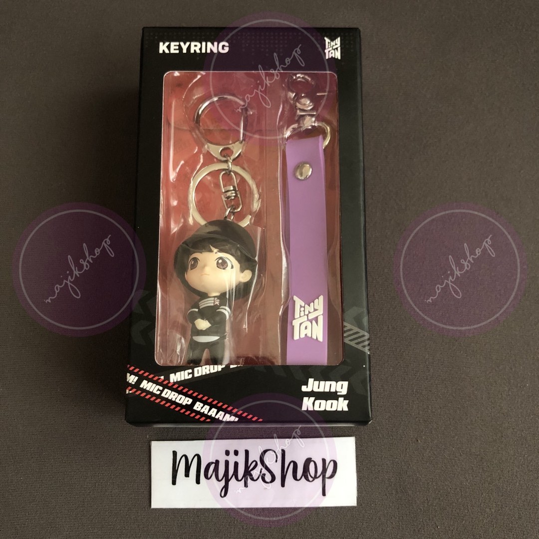 BTS Jungkook TinyTAN Mic Drop Figure Keyring (Sealed) on Carousell