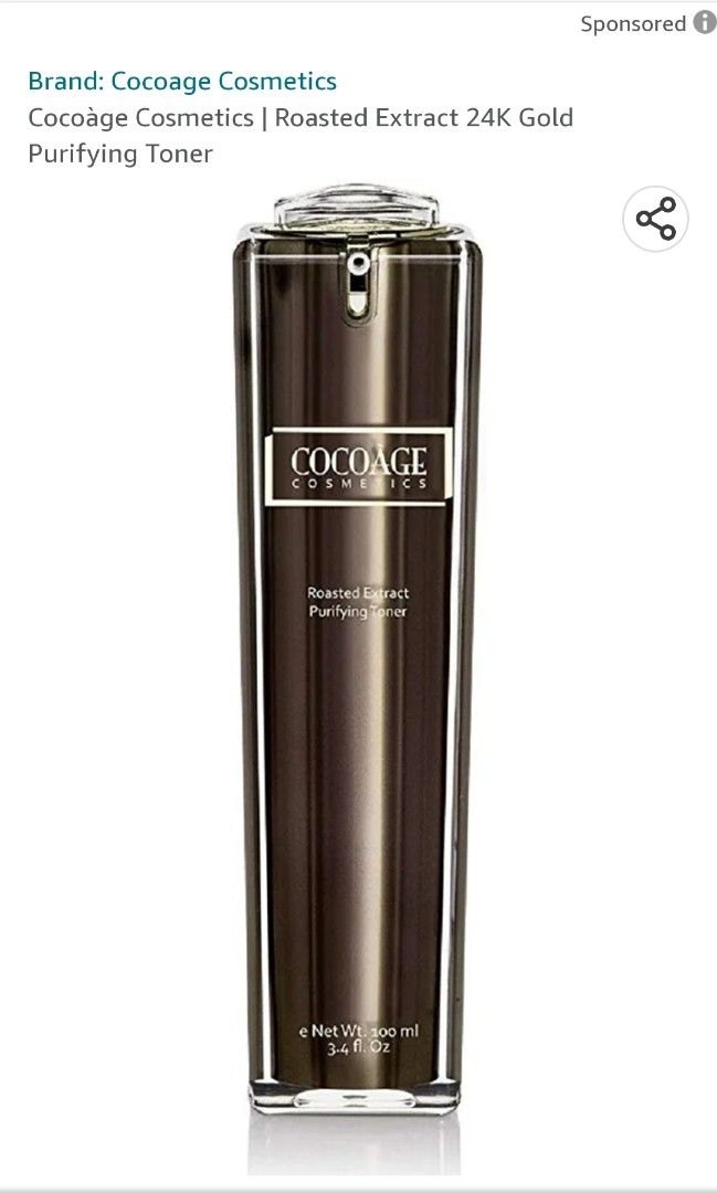 Cocoage Roasted Extract 24K Gold Purifying Toner, Beauty & Personal ...