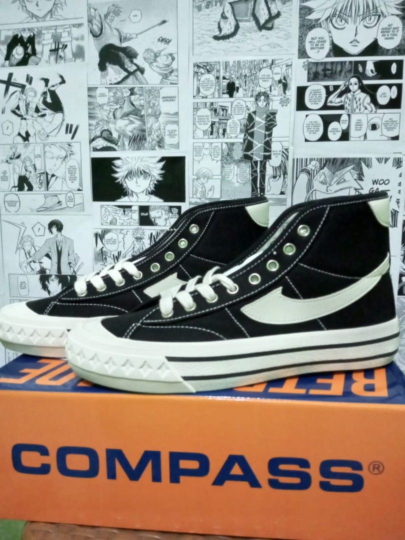 Compass Retrograde Hi decon, Fesyen Pria, Sepatu , Sneakers di Carousell