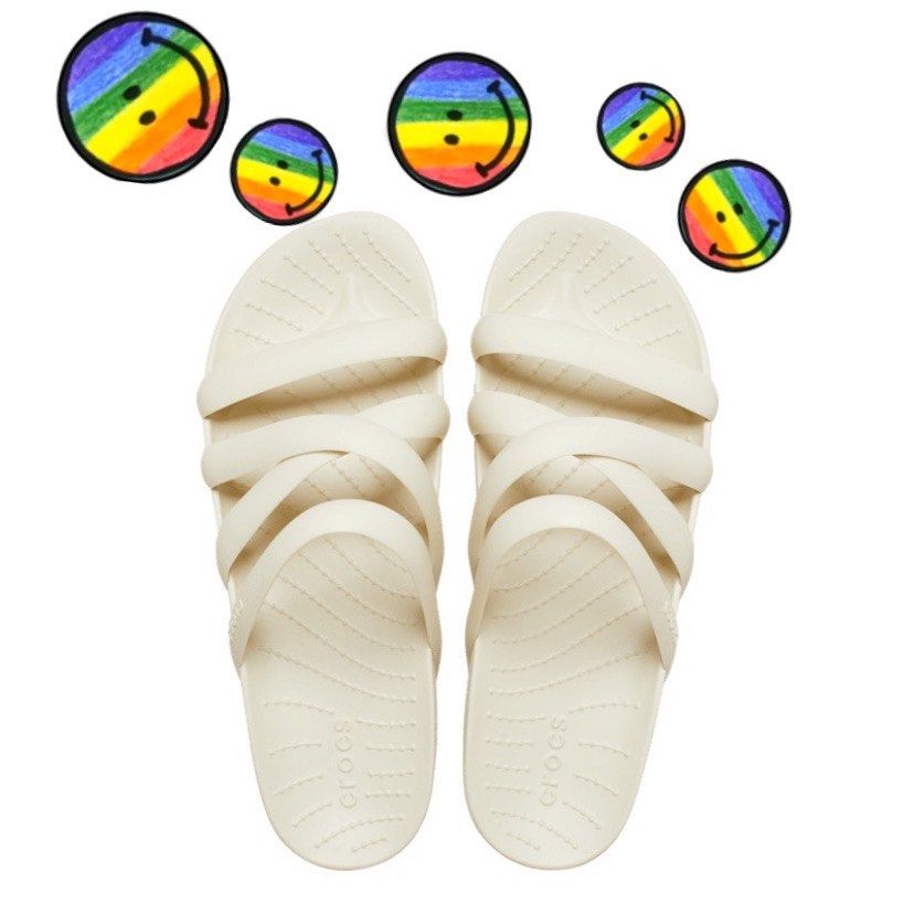 Crocs splash scrappy sandals bone, Women's Fashion, Footwear, Sandals ...