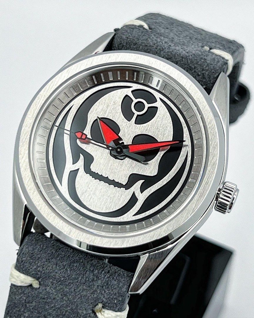 Custom Seiko Mod Silver skull in 40mm GS case, Men's Fashion, Watches ...