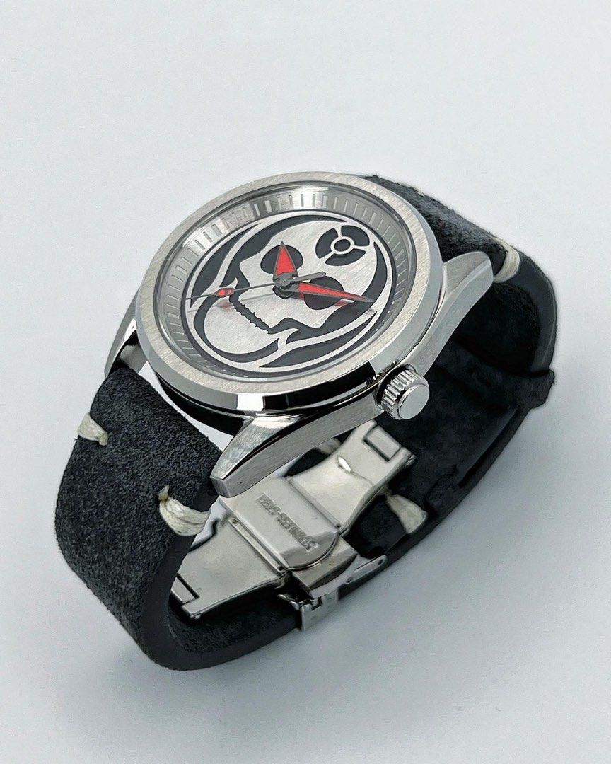 Custom Seiko Mod Silver skull in 40mm GS case, Men's Fashion, Watches ...