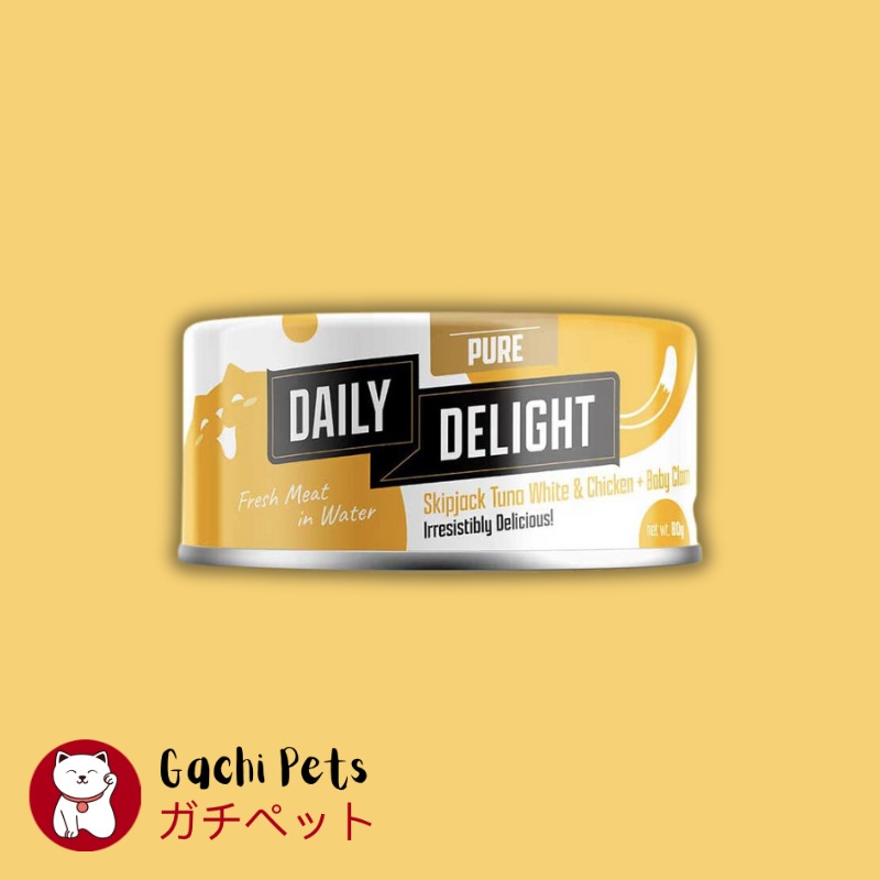 Daily Delight Pure Wet Cat Food 80g Meal Topper Baby Clam Pumpkin ...