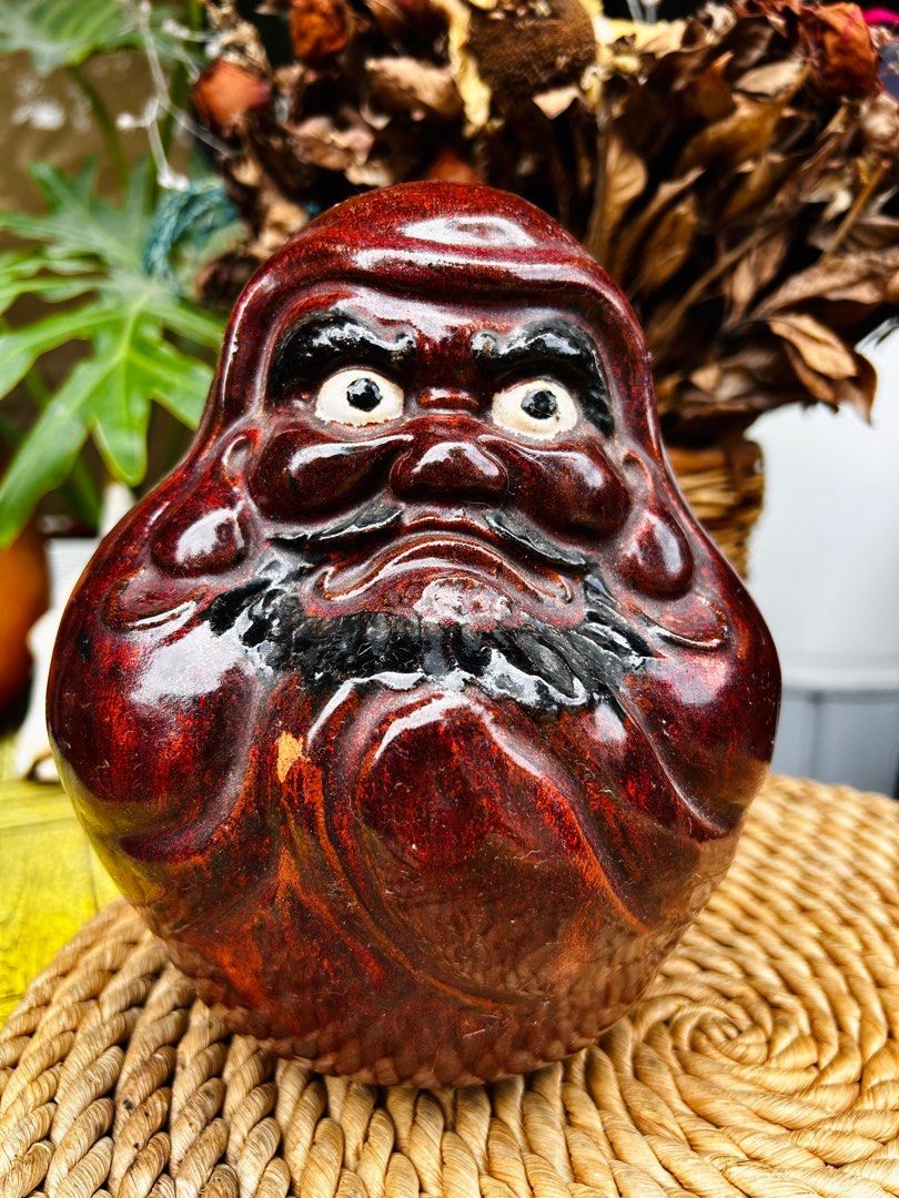 DARUMA BIG HEAVY CERAMIC VINTAGE STATUE, Hobbies & Toys, Memorabilia ...