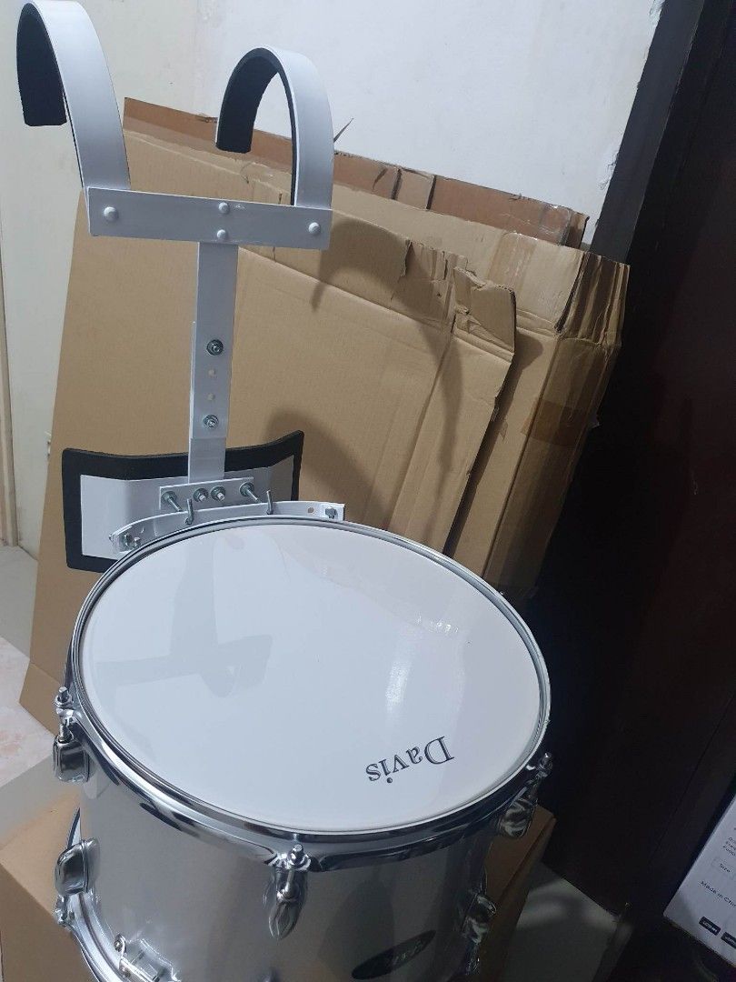 Davis Marching Snare With Harnesscarrier Silver 14x10 Hobbies