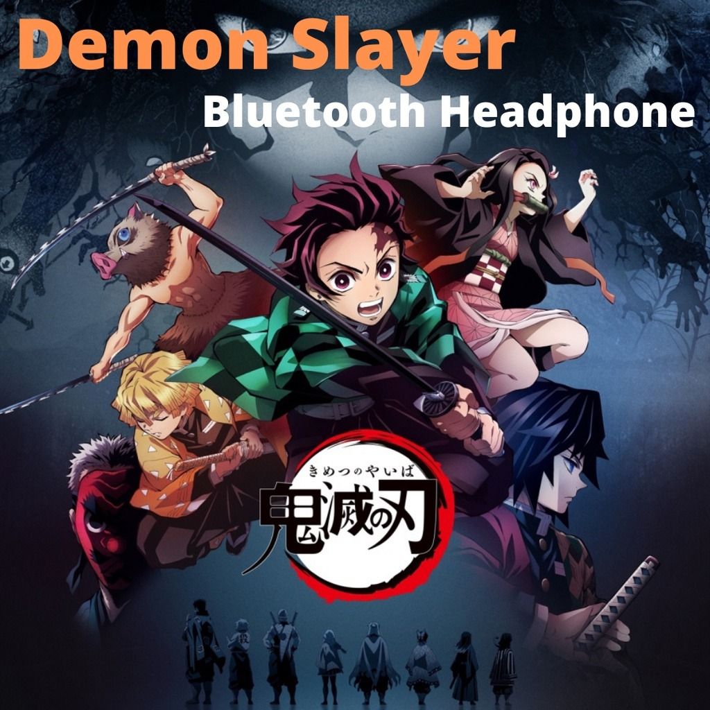 Demon Slayer Bluetooth Headphone Wireless Headset, Audio, Headphones ...