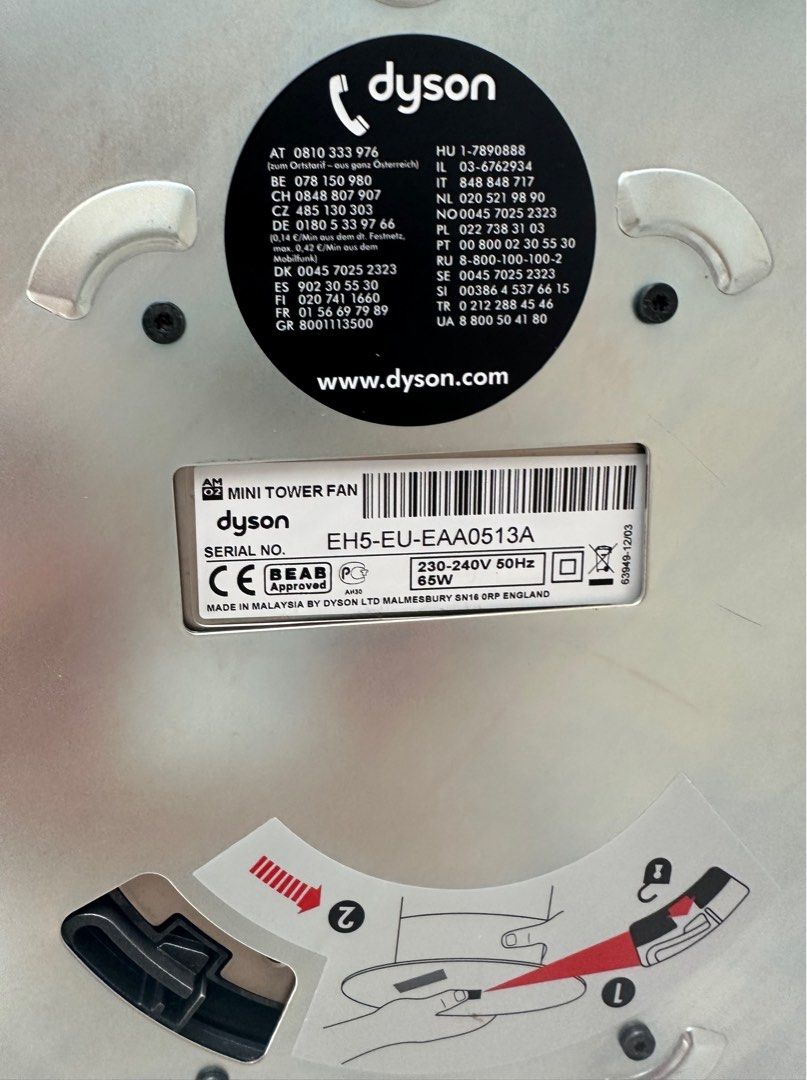 Dyson AM02 Air Multiplier (silver), Furniture & Home Living, Lighting ...