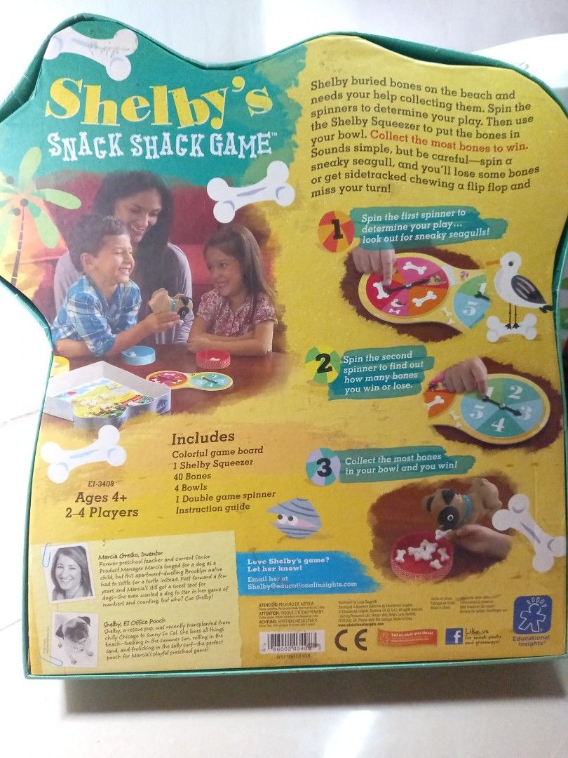 Educational Insights Shelby's Snack Shack Board Game A Counting Bone ...